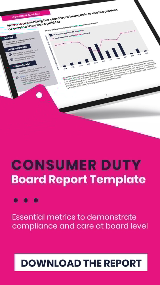 Consumer Duty: The Board Report Template